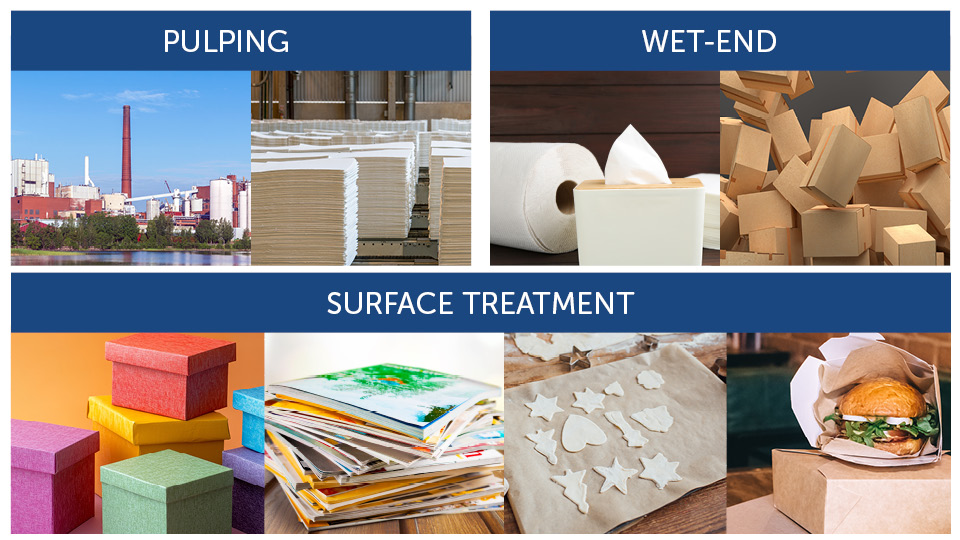 Optimizing pulp, paper and board products with our chemistry solutions