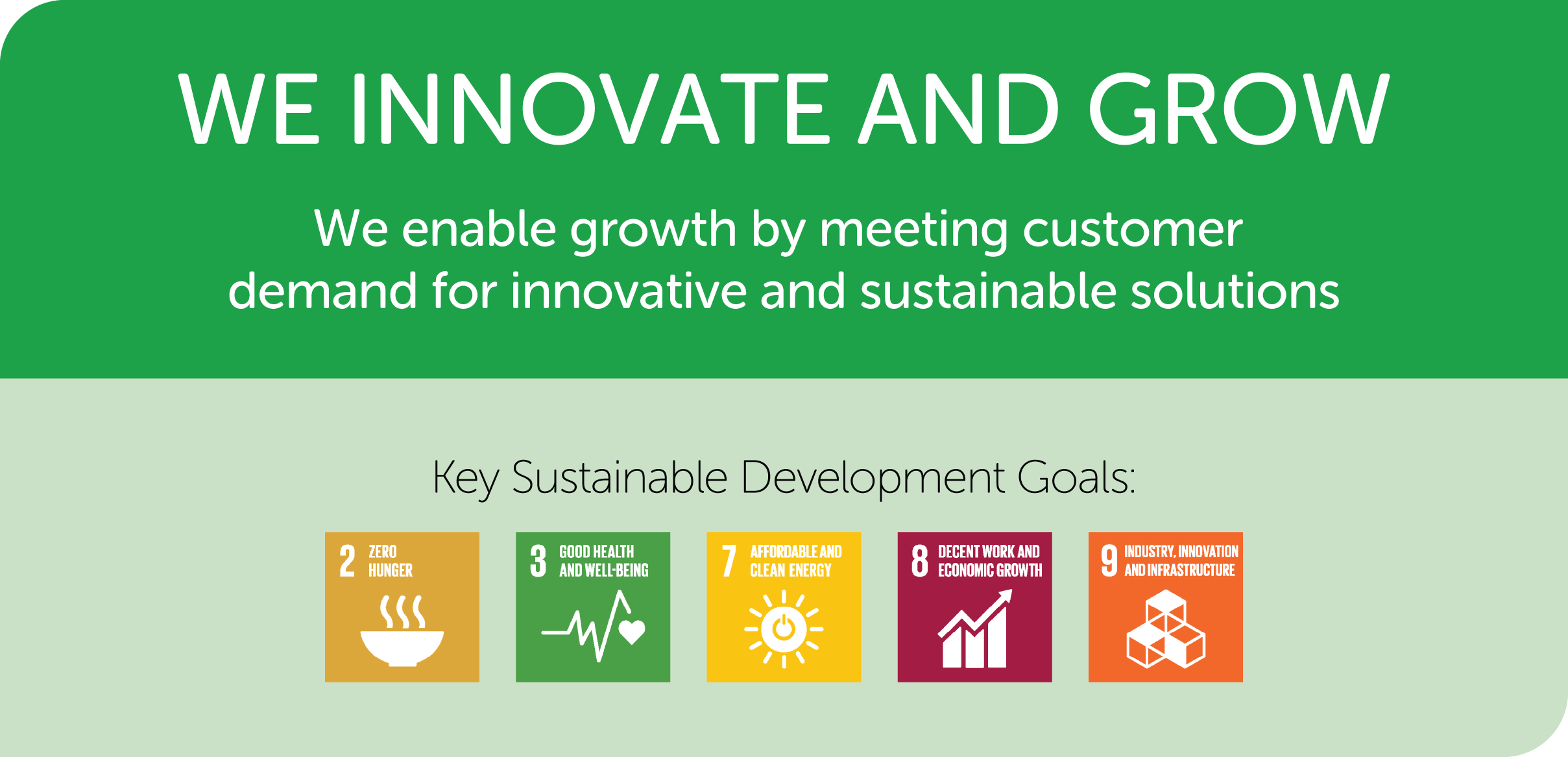 Grow and innovate